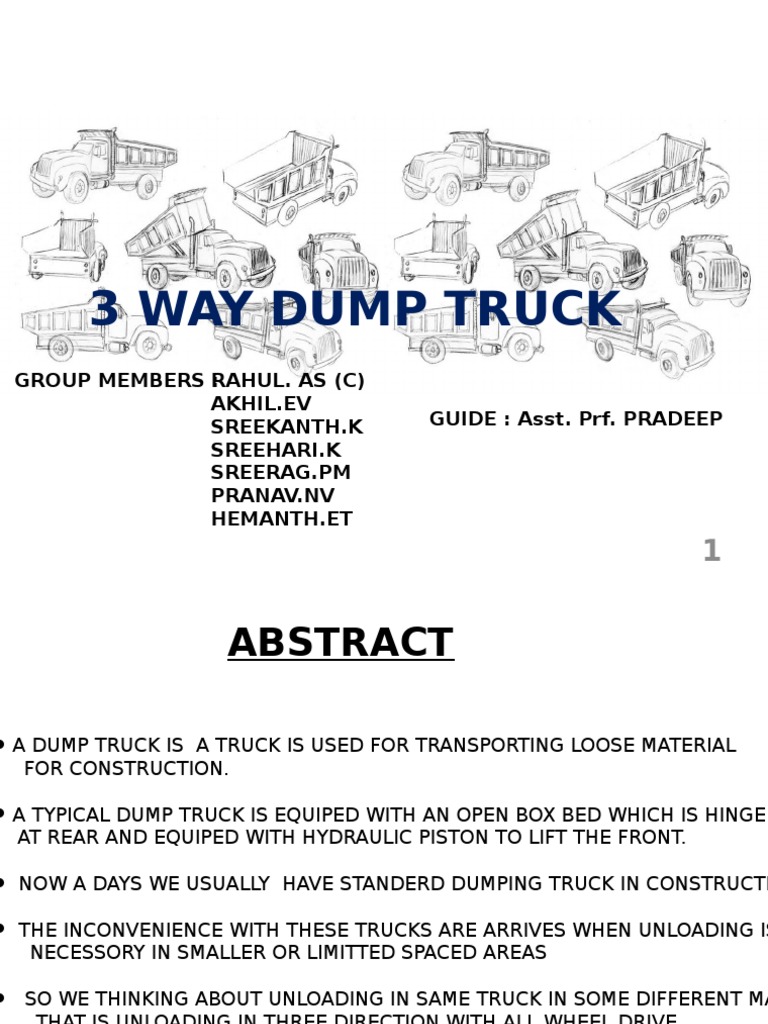 3 Way Dump Truck | PDF | Truck | Axle