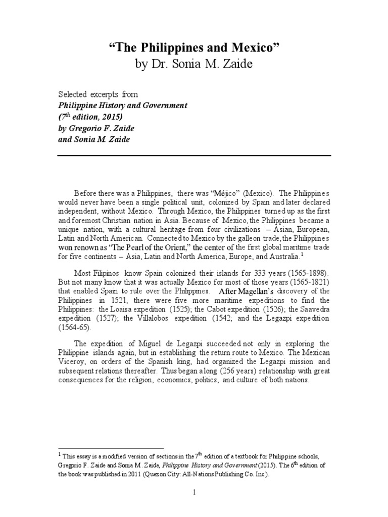 Early Philippine-Mexican relations shaped two nations | PDF ...