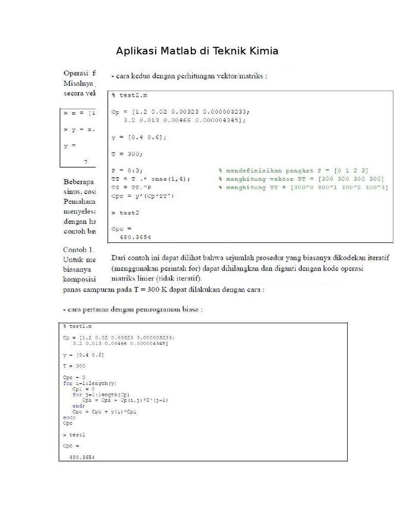 Matlab Contoh Soal | PDF