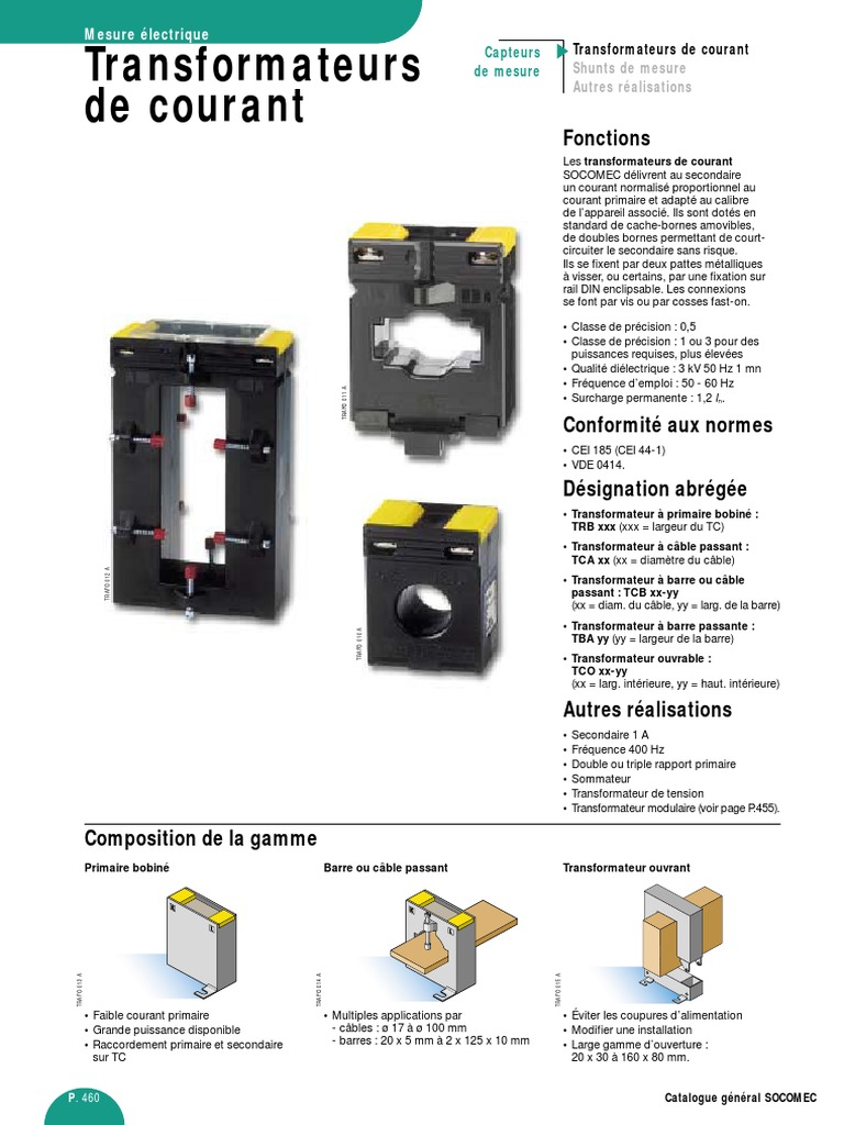 Socomec Transfo de Courant | Biens manufacturés | Ingénierie électronique