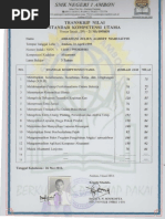 Format Transkrip Nilai SMK | PDF