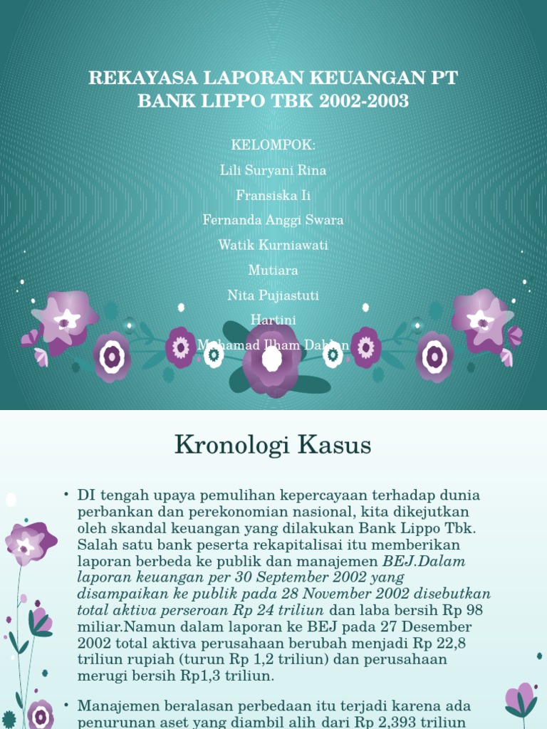 Rekayasa Laporan Keuangan PT Bank Lippo TBK | PDF