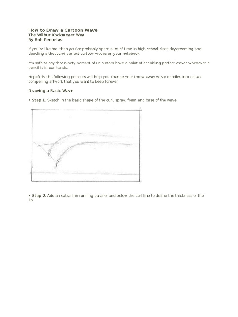 Drawing Cartoon Waves Made Easy | PDF | Perspective (Graphical) | Horizon