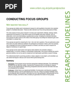 Practical Guide to Focus Group Discussions | PDF | Focus Group | Question