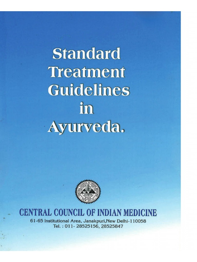 Standard Treatment Guidelines in Ayurveda | PDF