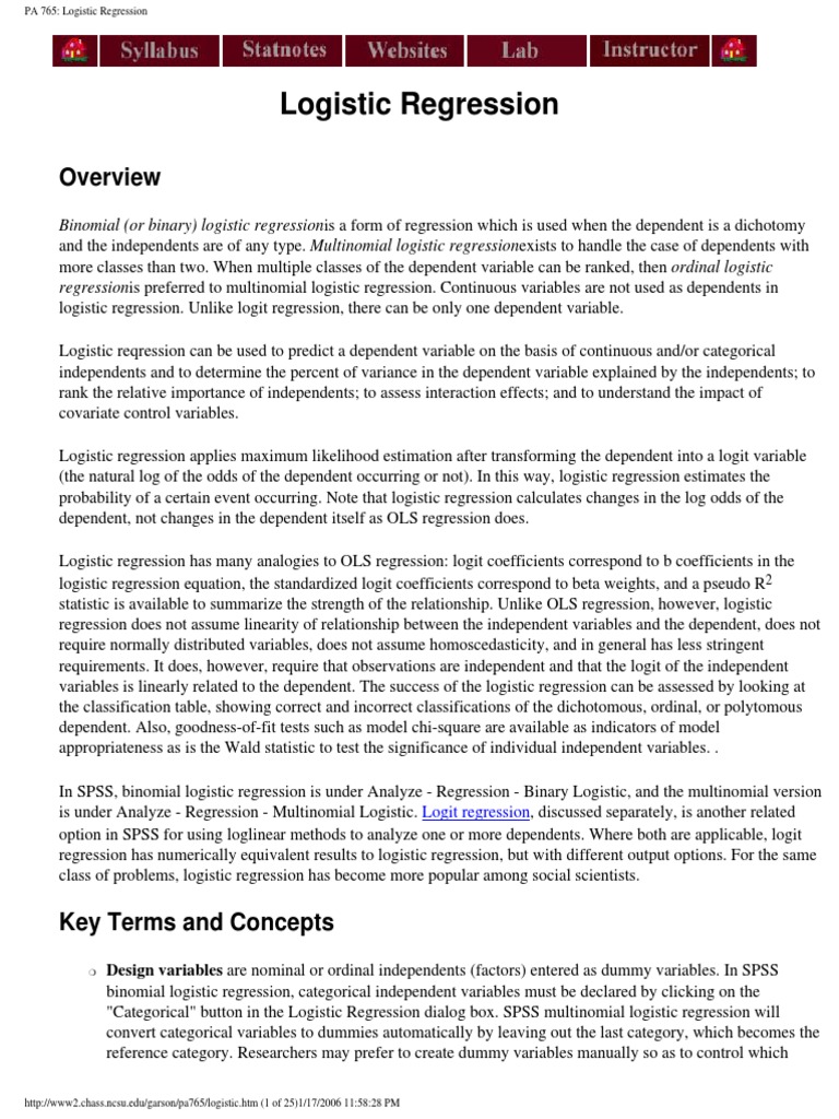 Logistic Regression Tutorial | PDF | Logistic Regression | Regression Analysis