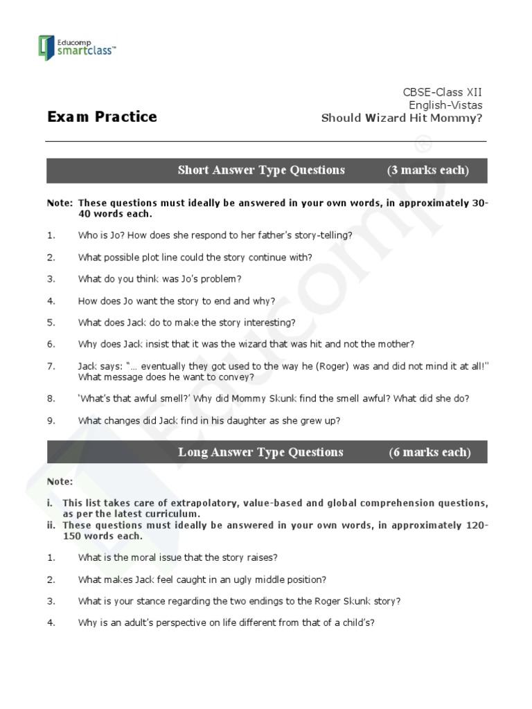 Exam Practice: Short Answer Type Questions (3 Marks Each) | PDF | Norm ...