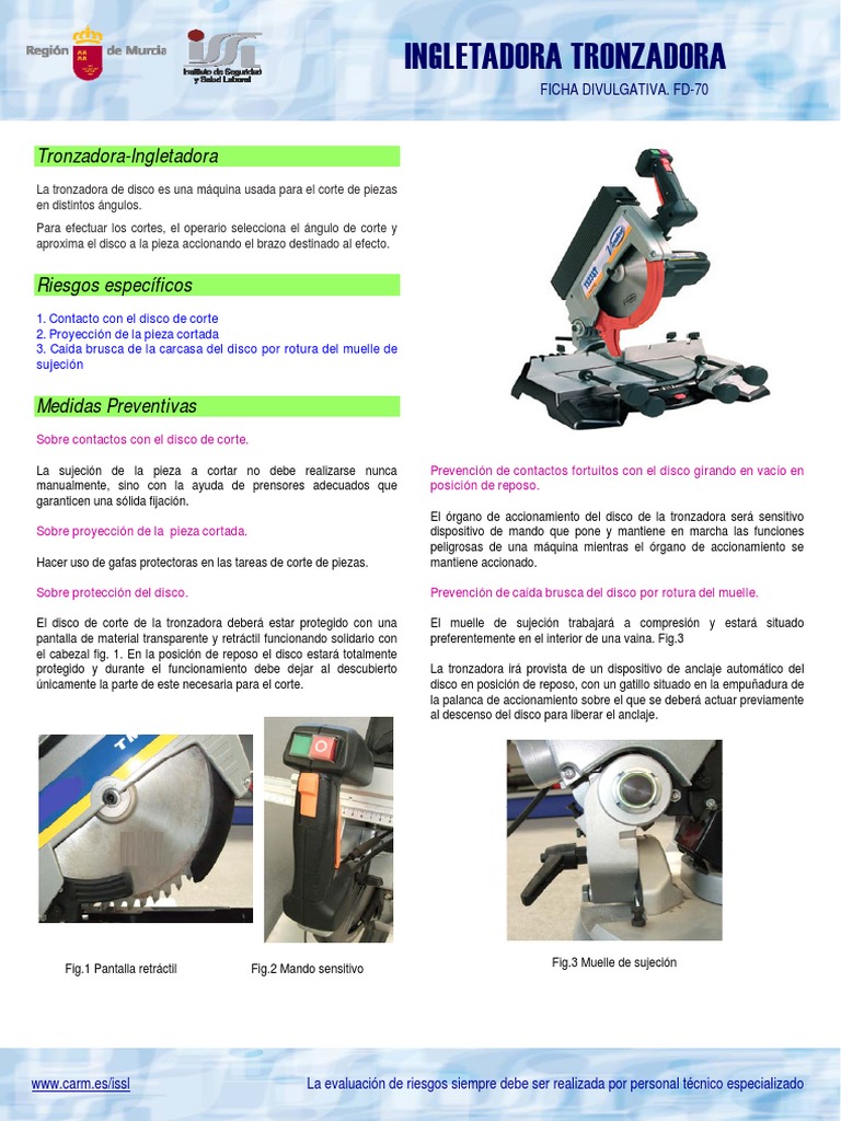 Instructivo Tronzadora PDF | Herramientas