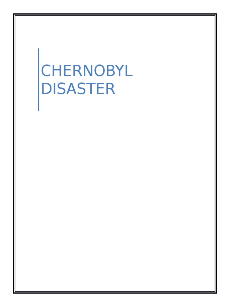 Chernobyl Disaster Pdf Chernobyl Disaster Nuclear Reactor
