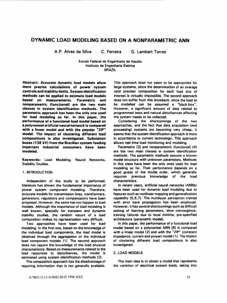 Measurement Based Load Modeling Pdf Artificial Neural Network Cluster Analysis 