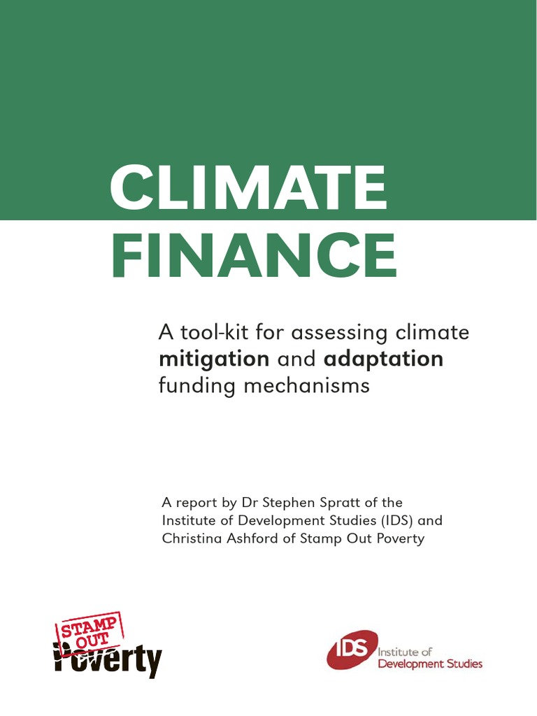 Climate Finance: A Tool-Kit For Assessing Climate Mitigation and ...