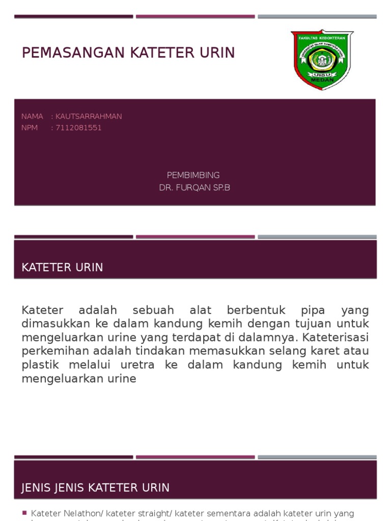 Pemasangan Kateter | PDF