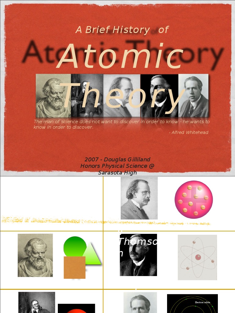 Brief History of Atomic Theory | PDF