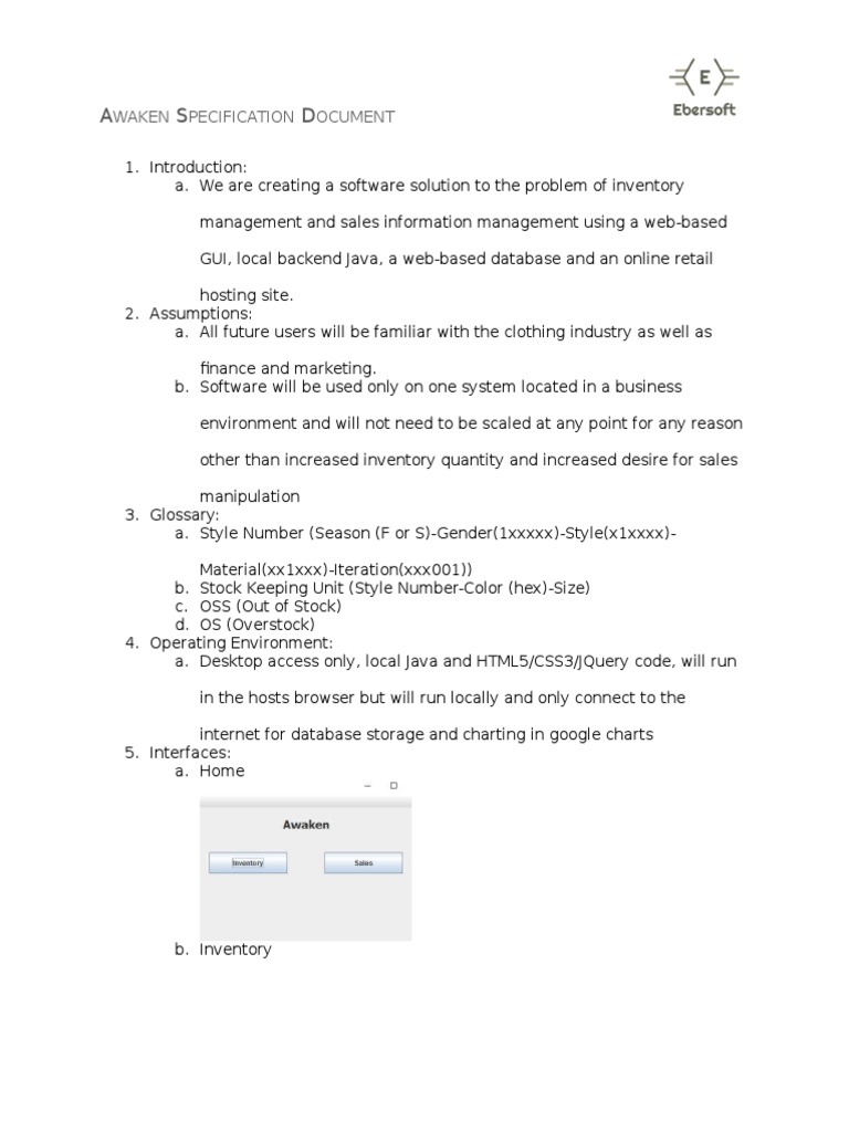 Awaken Specifications Document | Download Free PDF | Java (Programming Language) | Web Application