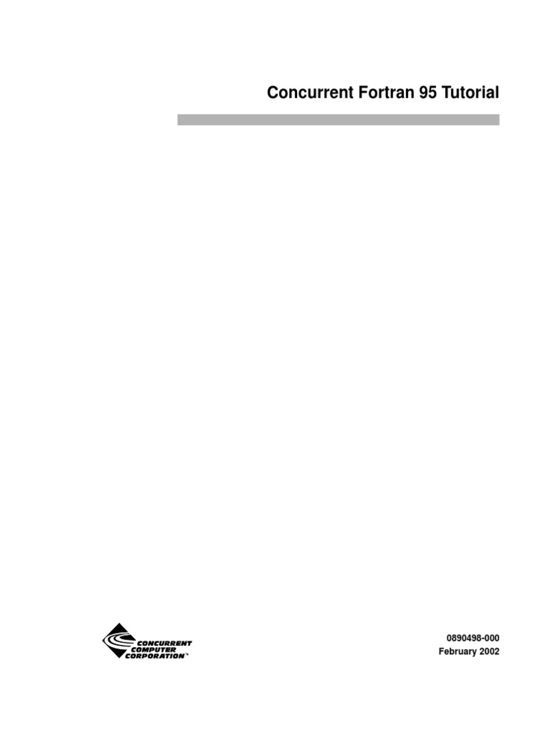 Concurrent Fortran 95 Tutorial Pdf Command Line Interface Scheduling Computing