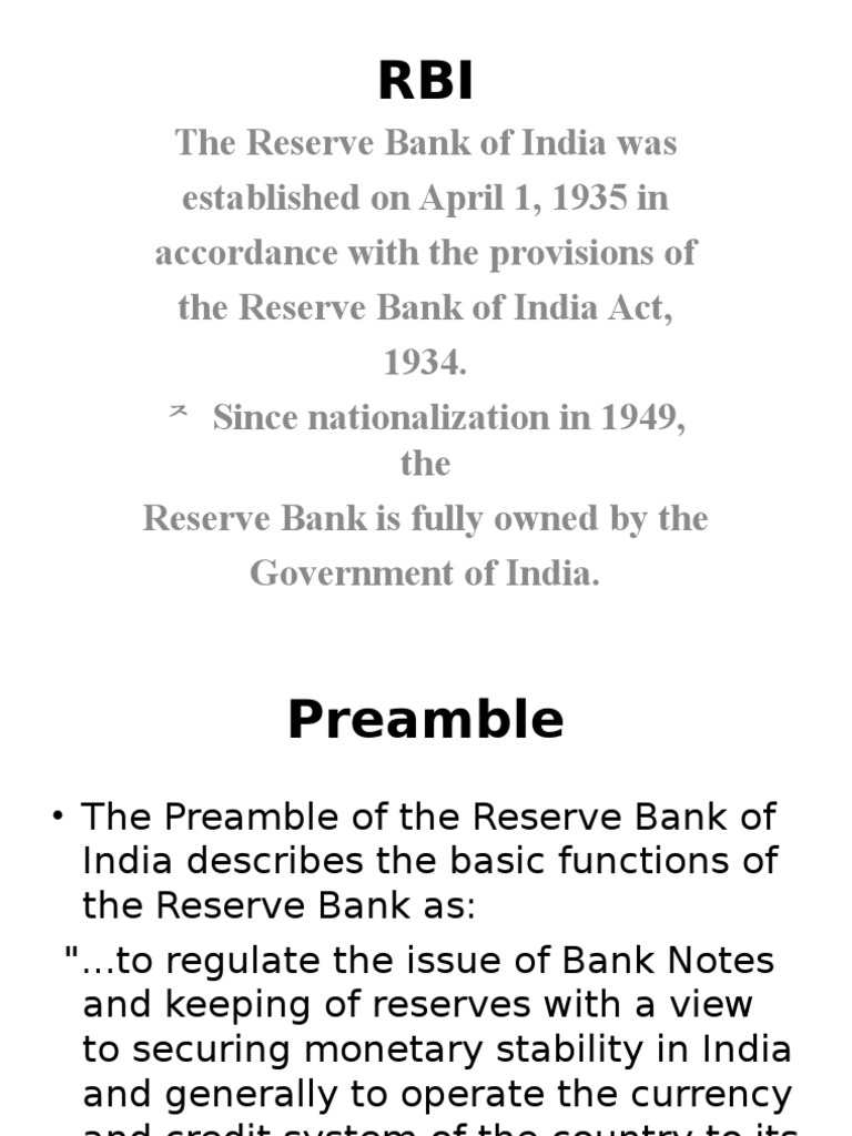 RBI | PDF | Reserve Bank Of India | Inflation