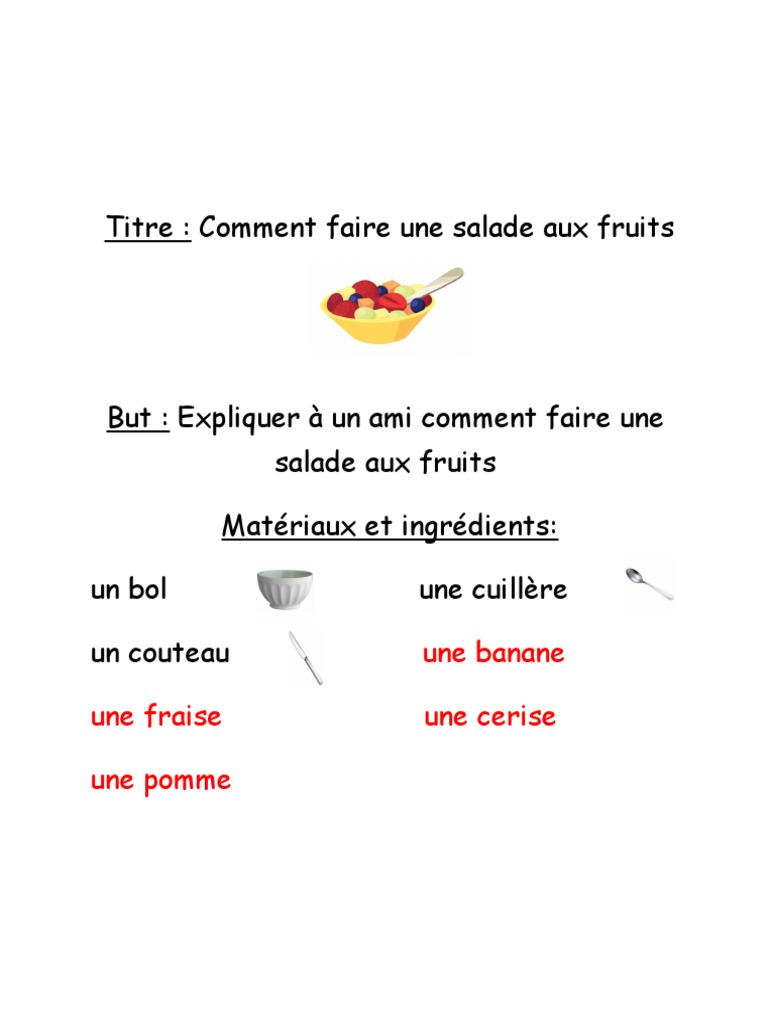Fruit Salad Grade 2 | PDF