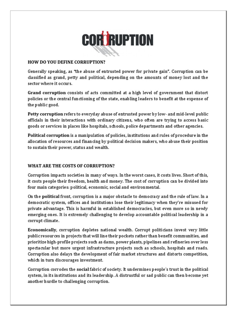 Corruption | PDF | Political Corruption | Democracy