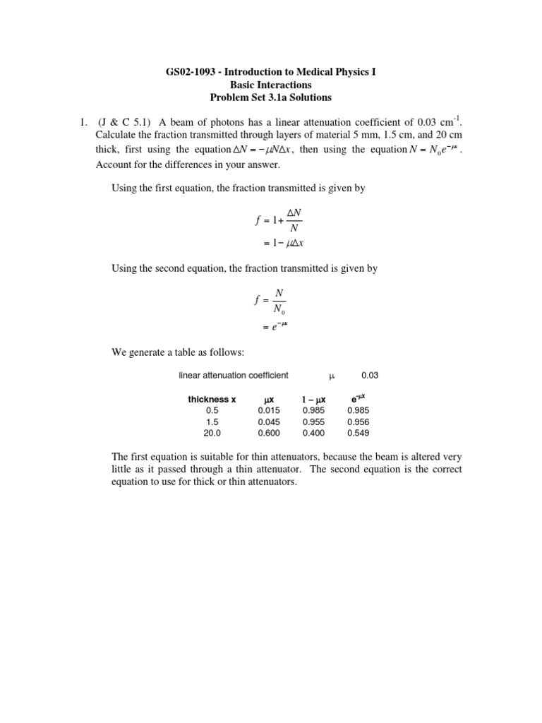 GS02-1093 - Introduction To Medical Physics I Basic Interactions ...