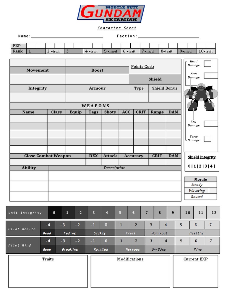 Editable Character Sheet | PDF | Role Playing Games | Leisure