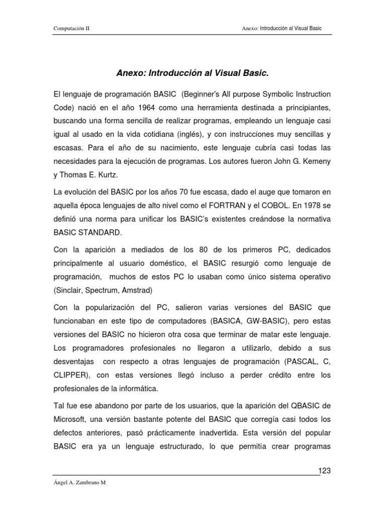 Introducción a Visual Basic y POO | PDF | Programación orientada a objetos | Objeto (informática)