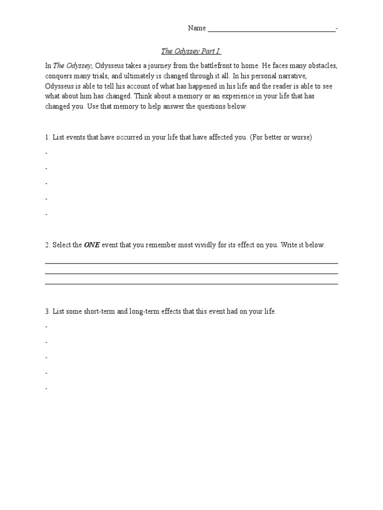 Personal Narrative Intro | PDF