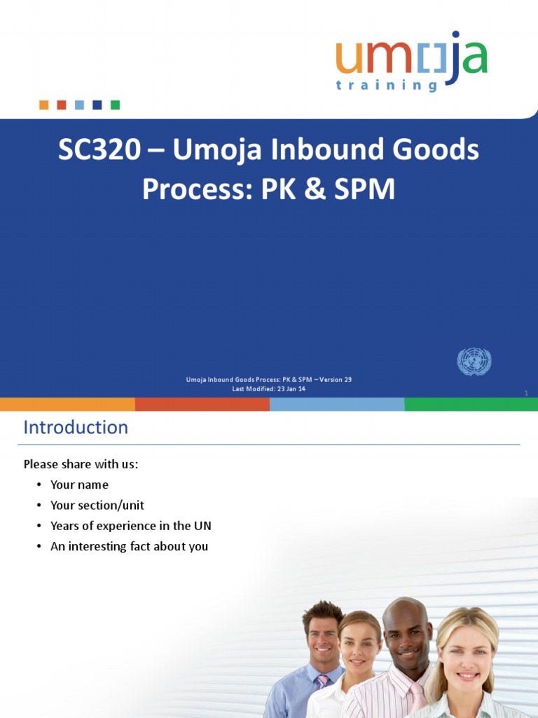 SC320 Umoja Inbound Goods Process ILT PDF v29 PDF | PDF | Delivery ...