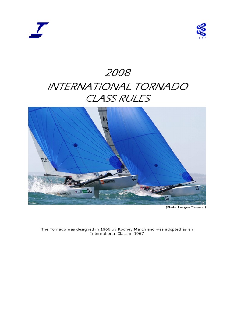 2008 International Tornado Class Rules | PDF | Mast (Sailing) | Rigging