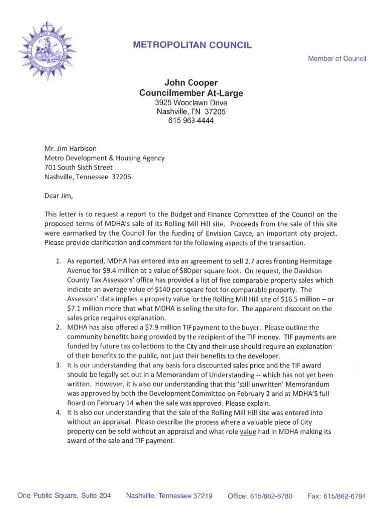 John Cooper Letter To Jim Harbison | PDF