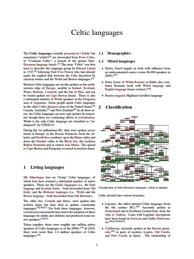 Celtic Languages | PDF | Languages Of Europe | Languages