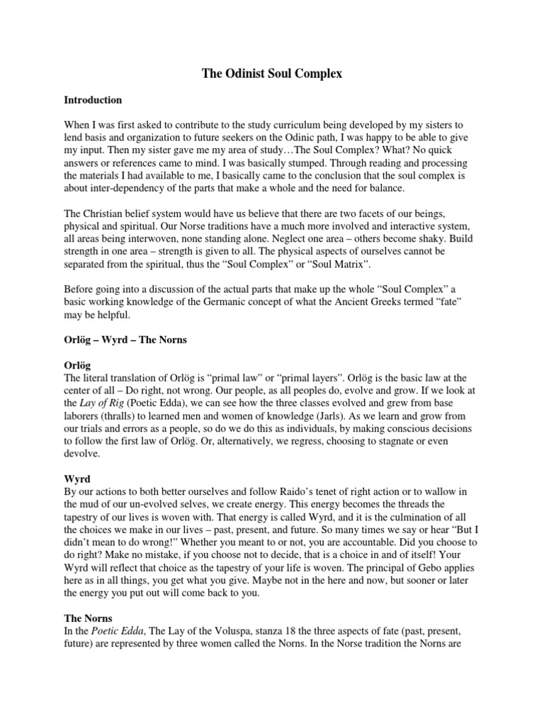 Asatru Soul Complex | PDF | Heathenry (New Religious Movement) | Soul