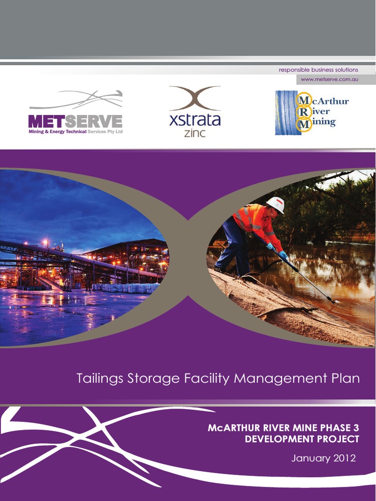 Appendix E1 - Tailings Storage Facility (TSF) Management Plan PDF | PDF ...