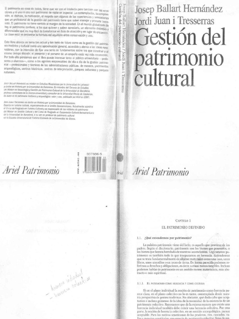 Gestion Del Patrimonio Cultural Ballart y Treserras PDF | PDF