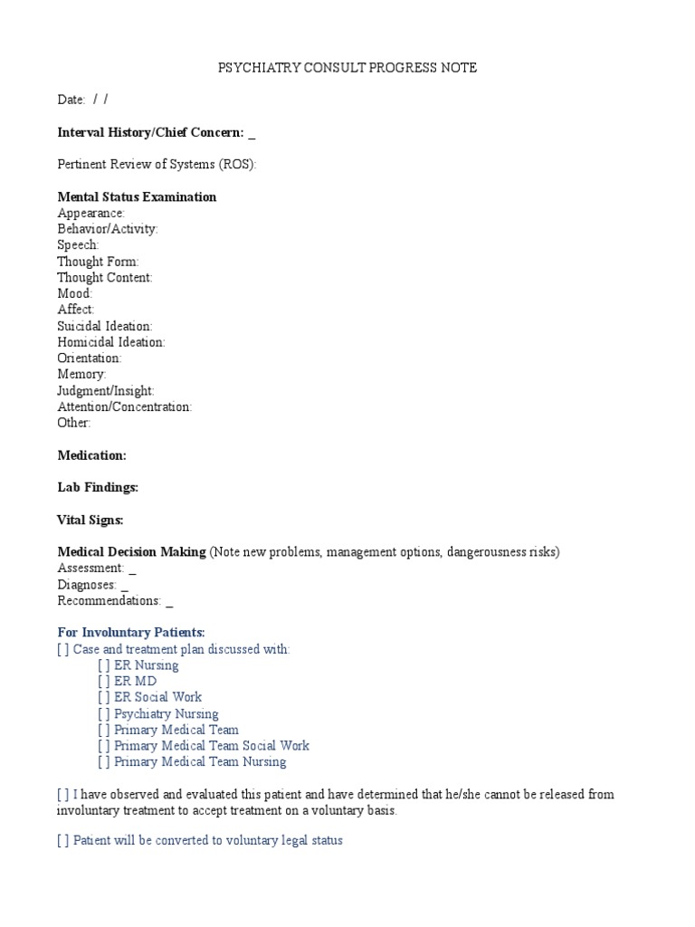 Consult Progress Note | PDF