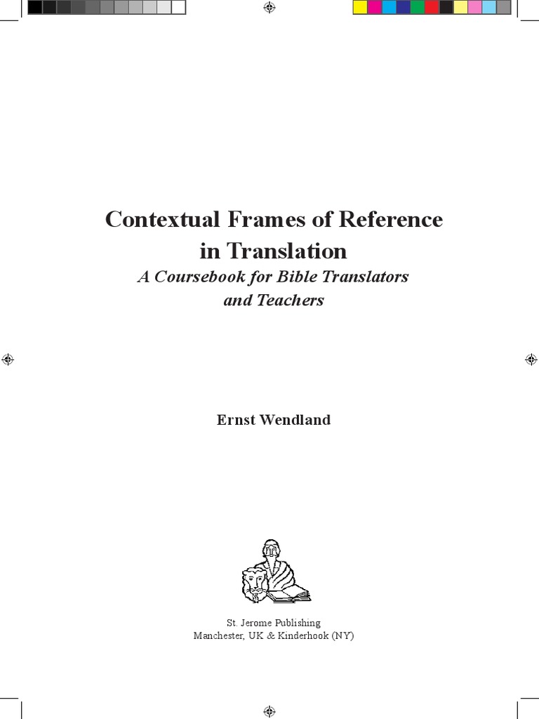 Contextual Frames of Reference in Transl PDF | PDF | Translations | Bible