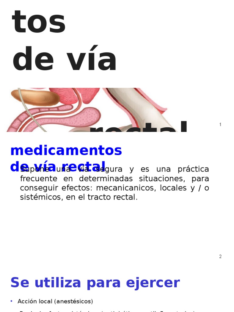 Via Rectal | PDF | Medicamentos con receta | Diarrea