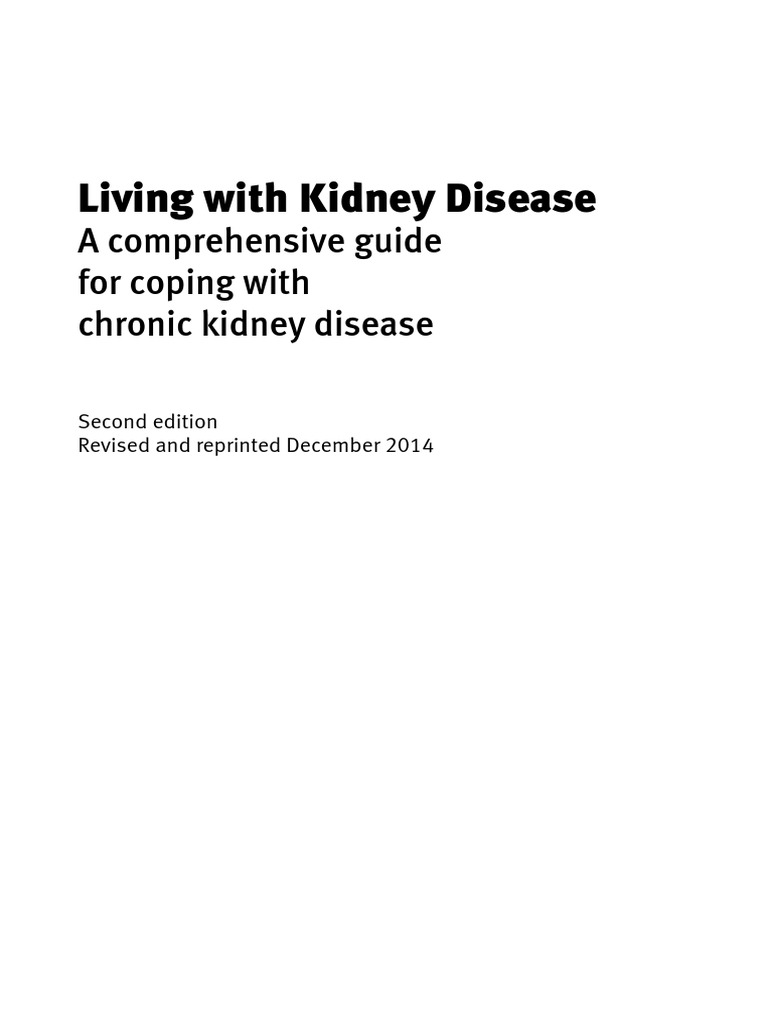 Living With Kidney Disease | PDF | Chronic Kidney Disease | Renal Function