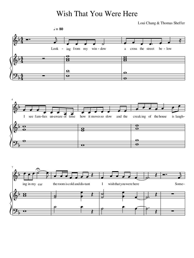 "Wish You Were Here Poem Analysis" | PDF
