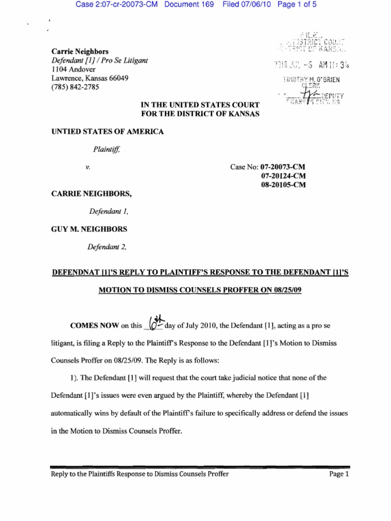 Defendant Pro Se Litigant | PDF | Pro Se Legal Representation In The ...