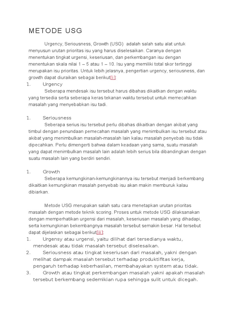 Metode Usg | PDF