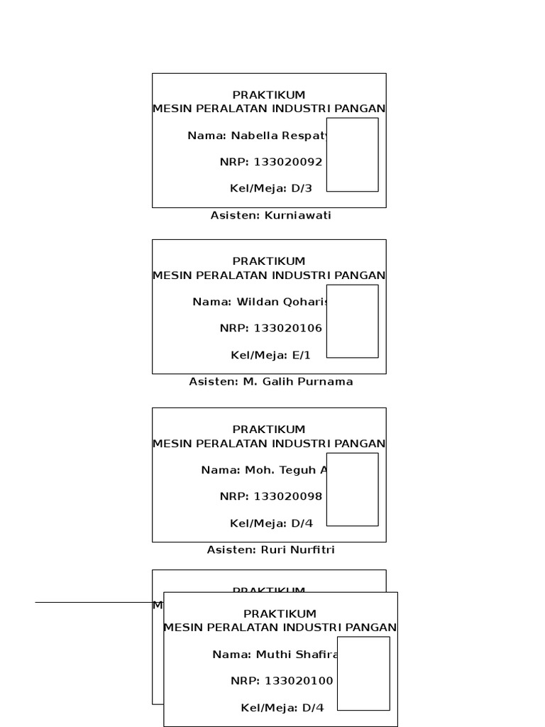 Format Name Tag | PDF | Seni
