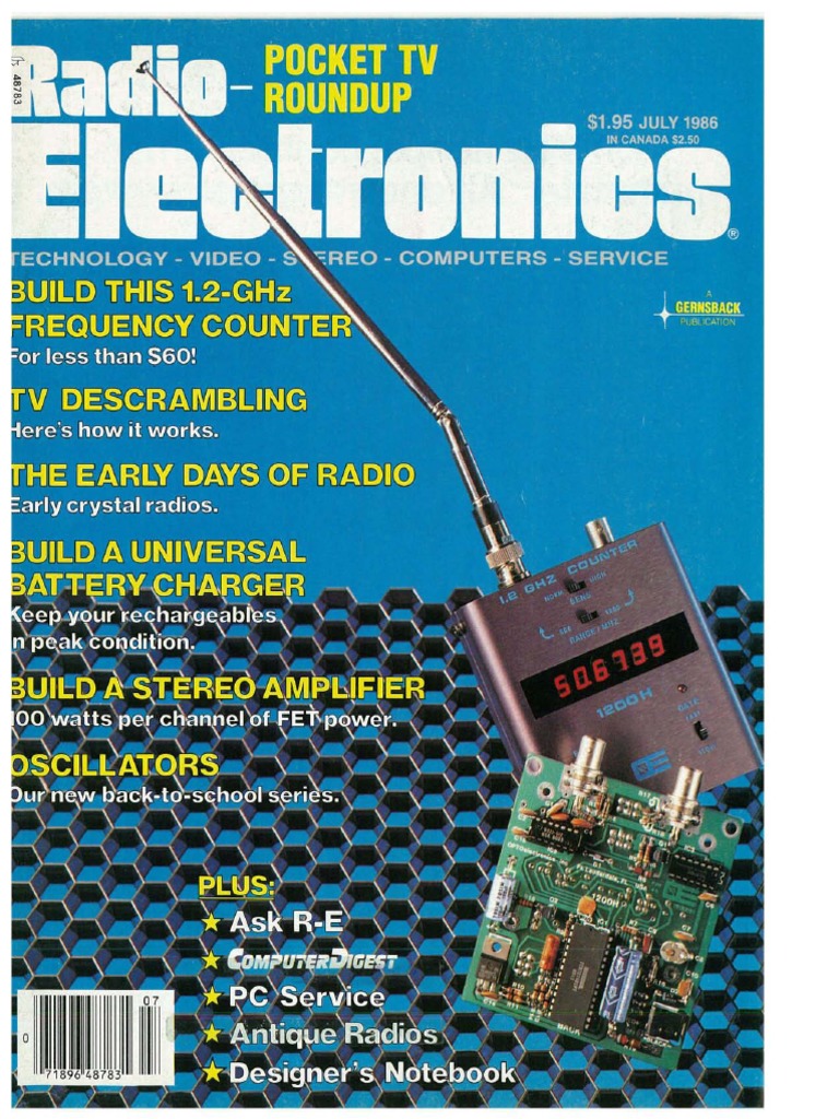 Radio Electronics July 1986 | PDF | Electronics | Electrical Engineering