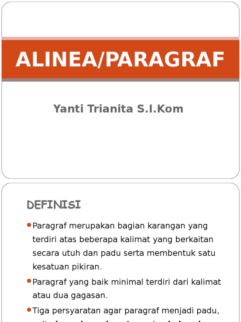 Bab 6 - Paragraf Atau Alinea | PDF