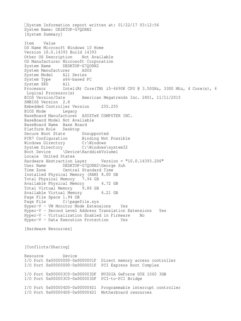 Msinfo | PDF | Hyper V | Ip Address