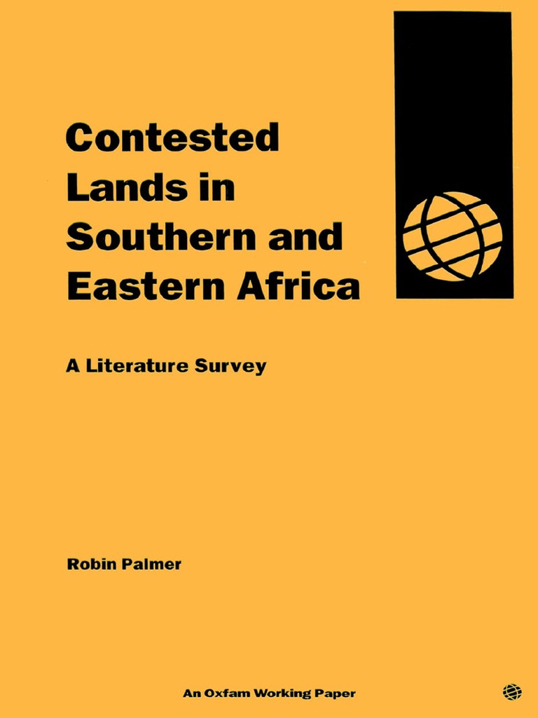 Contested Lands in Southern and Eastern Africa: A Literature Survey ...
