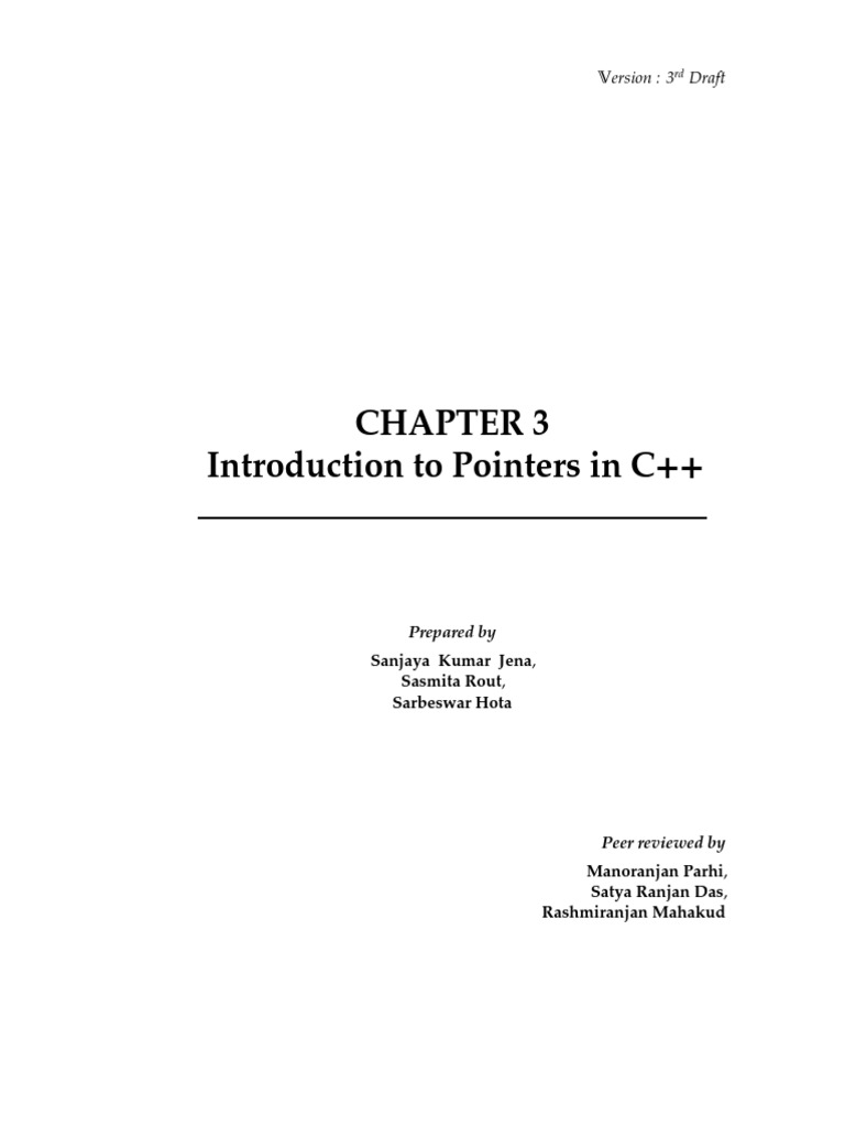 3 Pointer | PDF | Pointer (Computer Programming) | Integer (Computer Science)