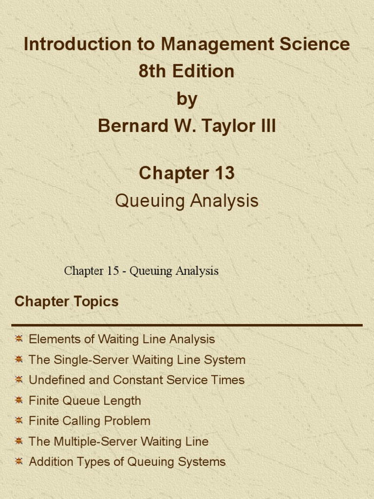 Queuing Analysis | PDF | Queue (Abstract Data Type) | Applied Mathematics