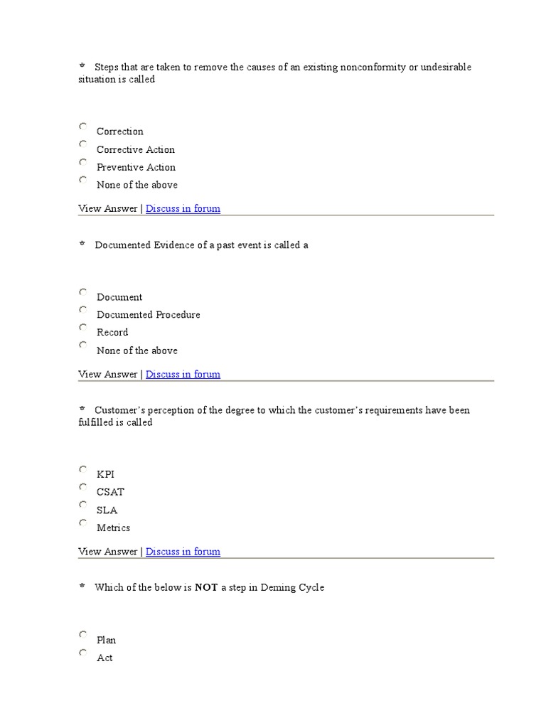 Test Lead Auditor Sample | PDF | Evaluation | Business