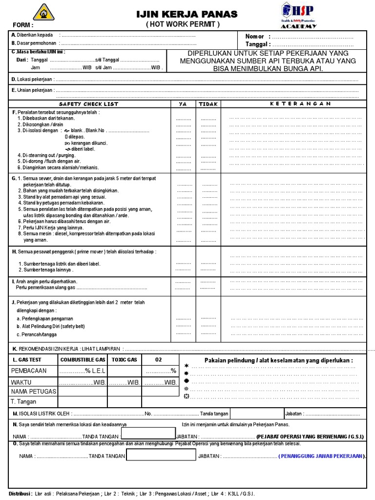 Form 07 Sika Kerja Panas | PDF | Griya & Taman | Komputer