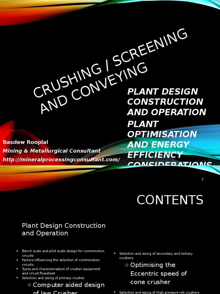 Crushing/screening and Conveying | PDF